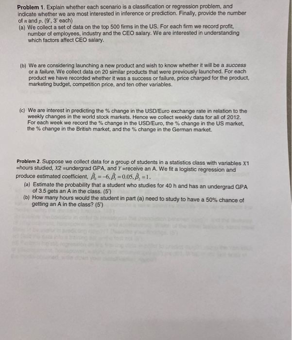 Solved Problem 1. Explain whether each scenario is a | Chegg.com