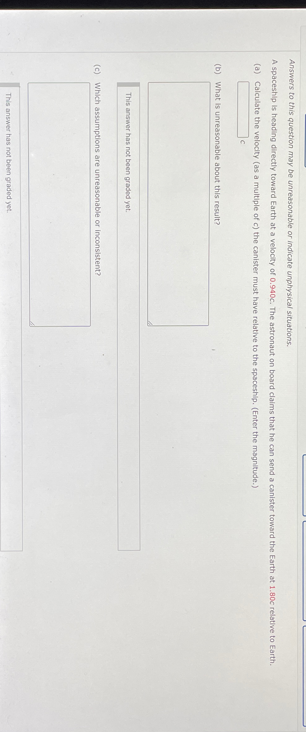 Solved Answers to this question may be unreasonable or | Chegg.com