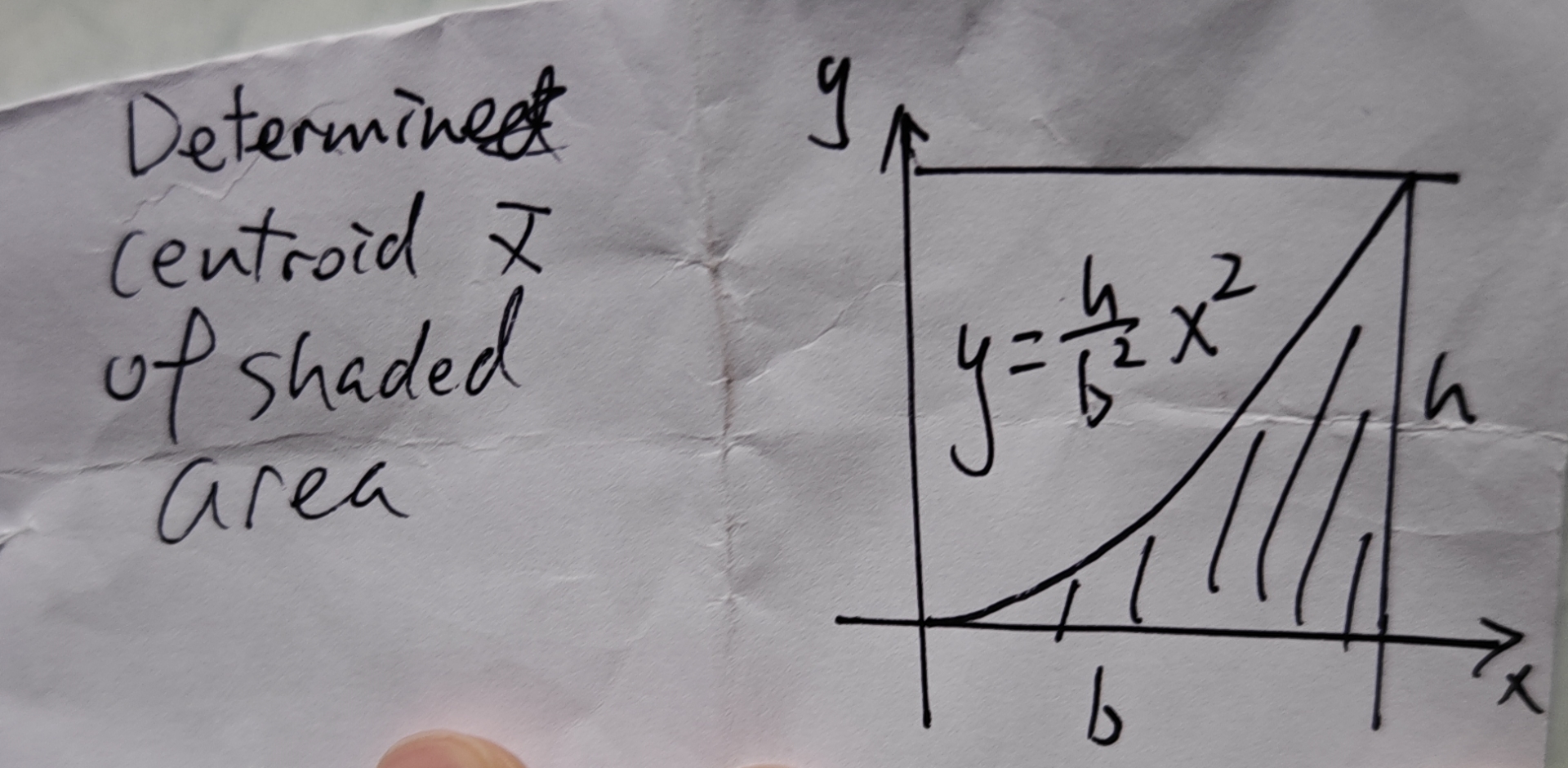 Solved Determine centroid of shaded area | Chegg.com