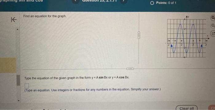 Solved Find an equation for the graph. Type the equation of | Chegg.com