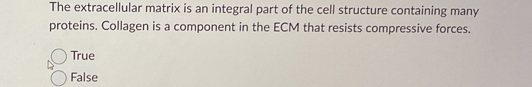 Solved The extracellular matrix is an integral part of the | Chegg.com