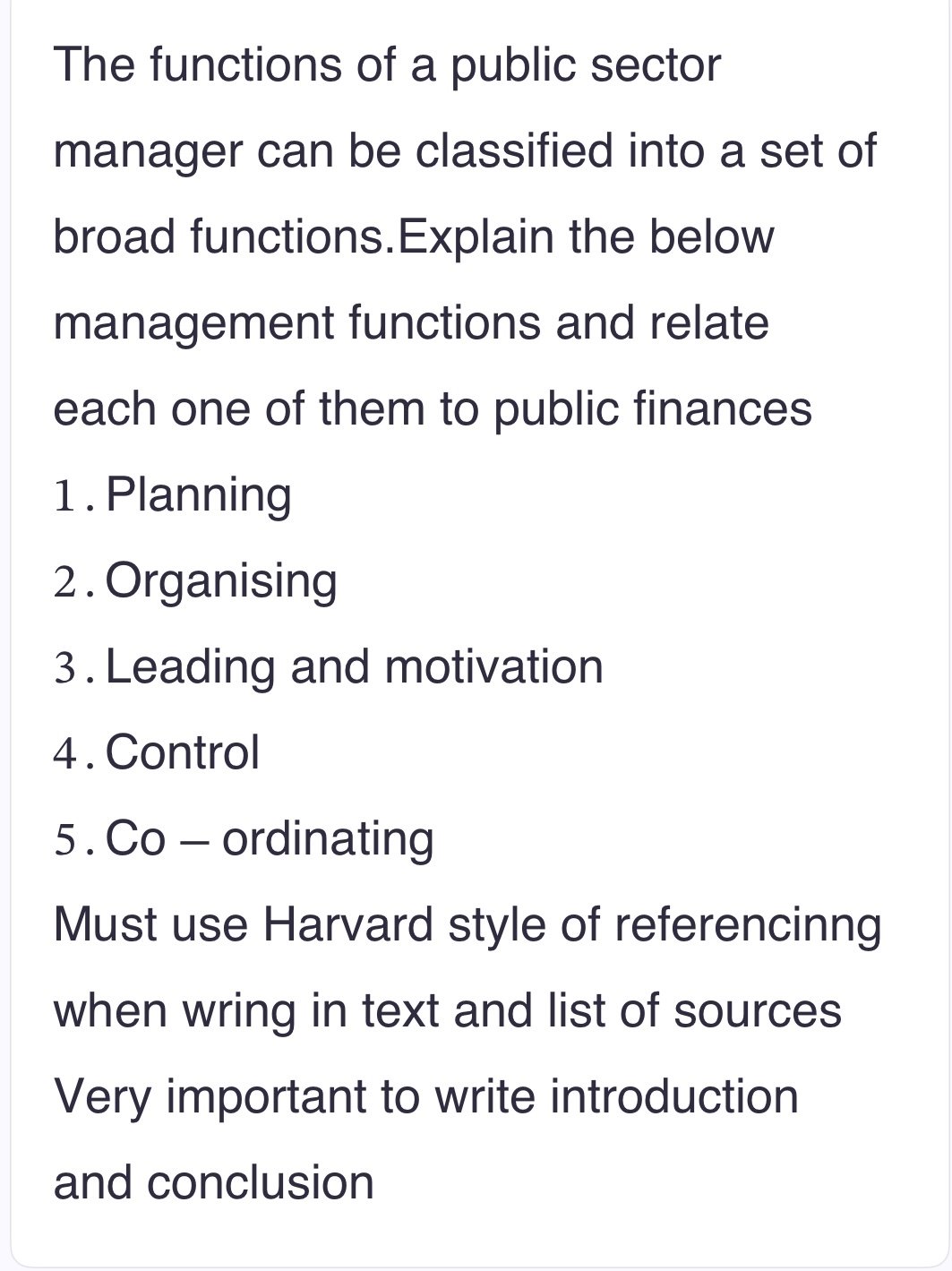 Solved The functions of a public sectormanager can be | Chegg.com