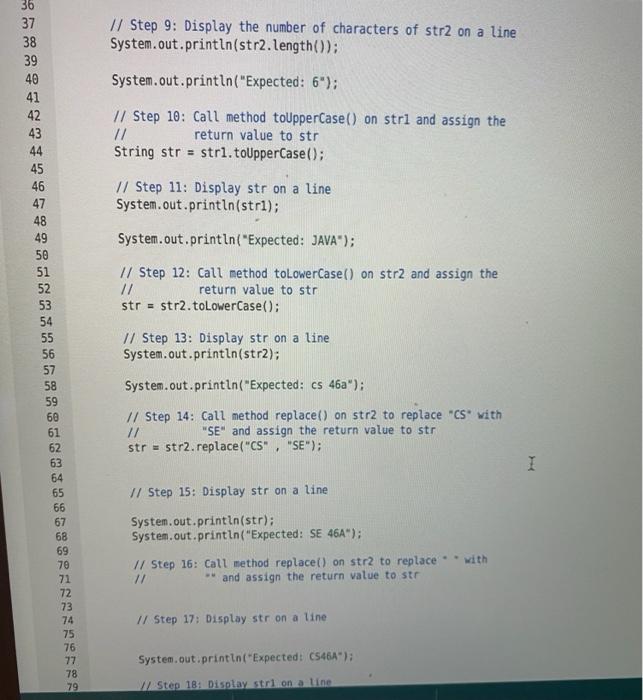 Solved - O O OU 1 public class StringTester 2 { 3 public | Chegg.com