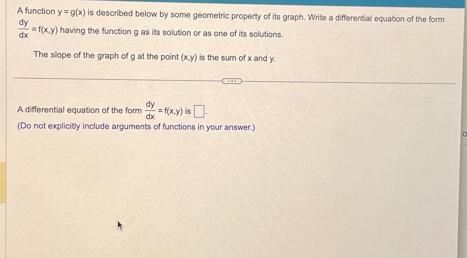 Solved A function y=g(x) ﻿is described below by some | Chegg.com