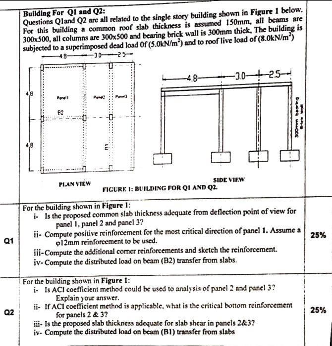 Solved Q1 Q2 Building For Q1 and Q2: Questions Qland Q2 are | Chegg.com