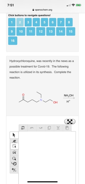 Solved 7:50 openochem.org Click buttons to navigate | Chegg.com