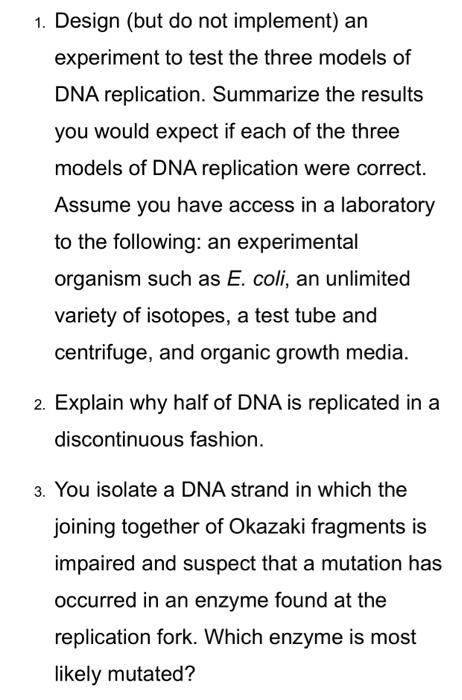 Solved 1. Design (but do not implement) an experiment to | Chegg.com