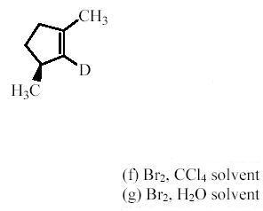 Solved Br2, CCl4 solvent Br2, H2O solvent | Chegg.com