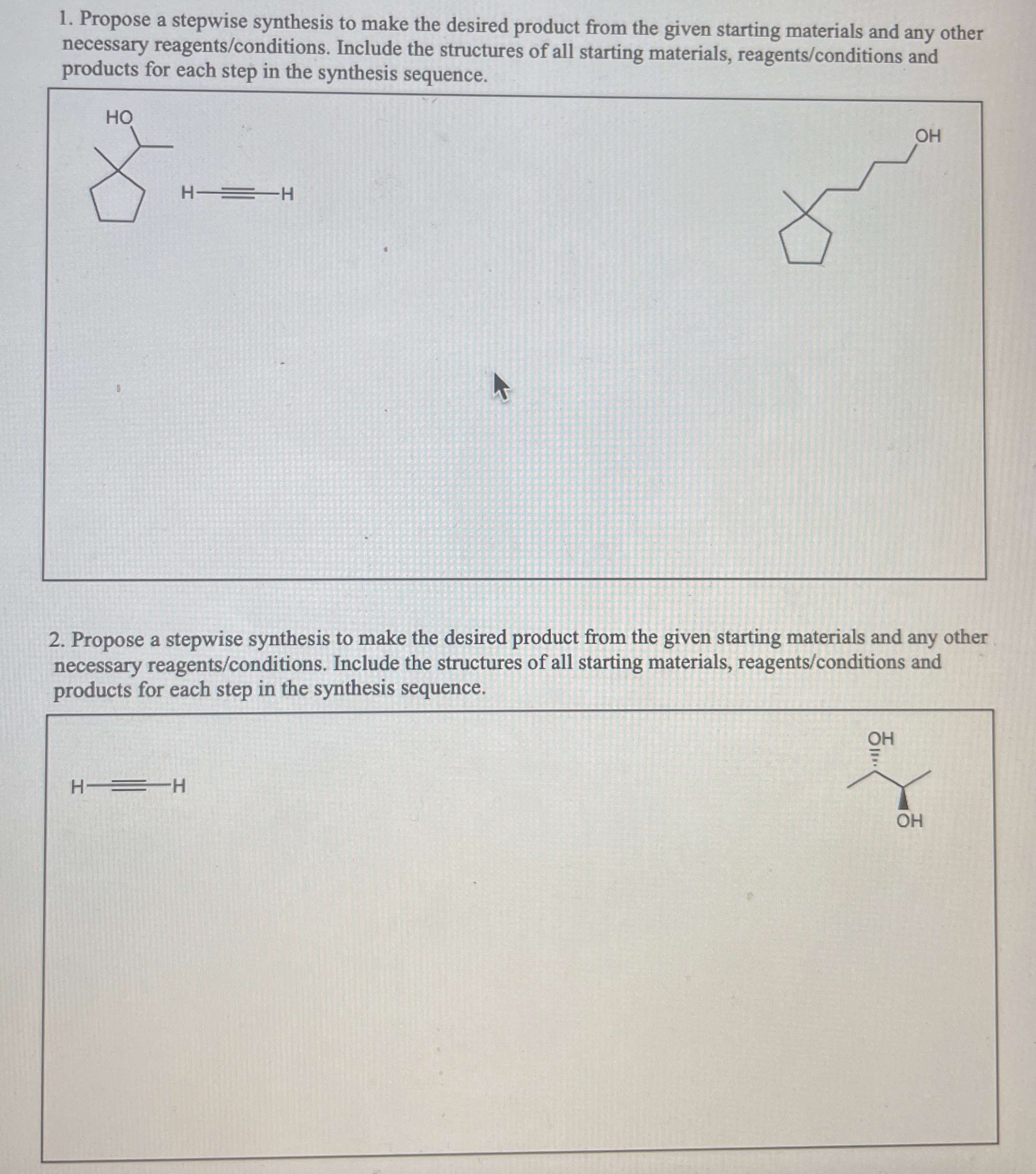 Propose a stepwise synthesis to make the desired | Chegg.com
