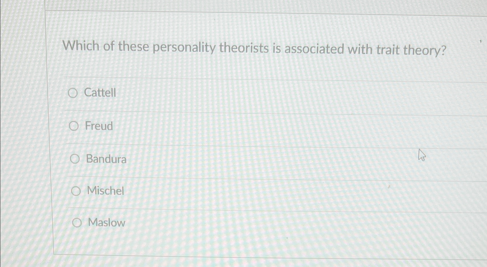 Solved Which of these personality theorists is associated | Chegg.com