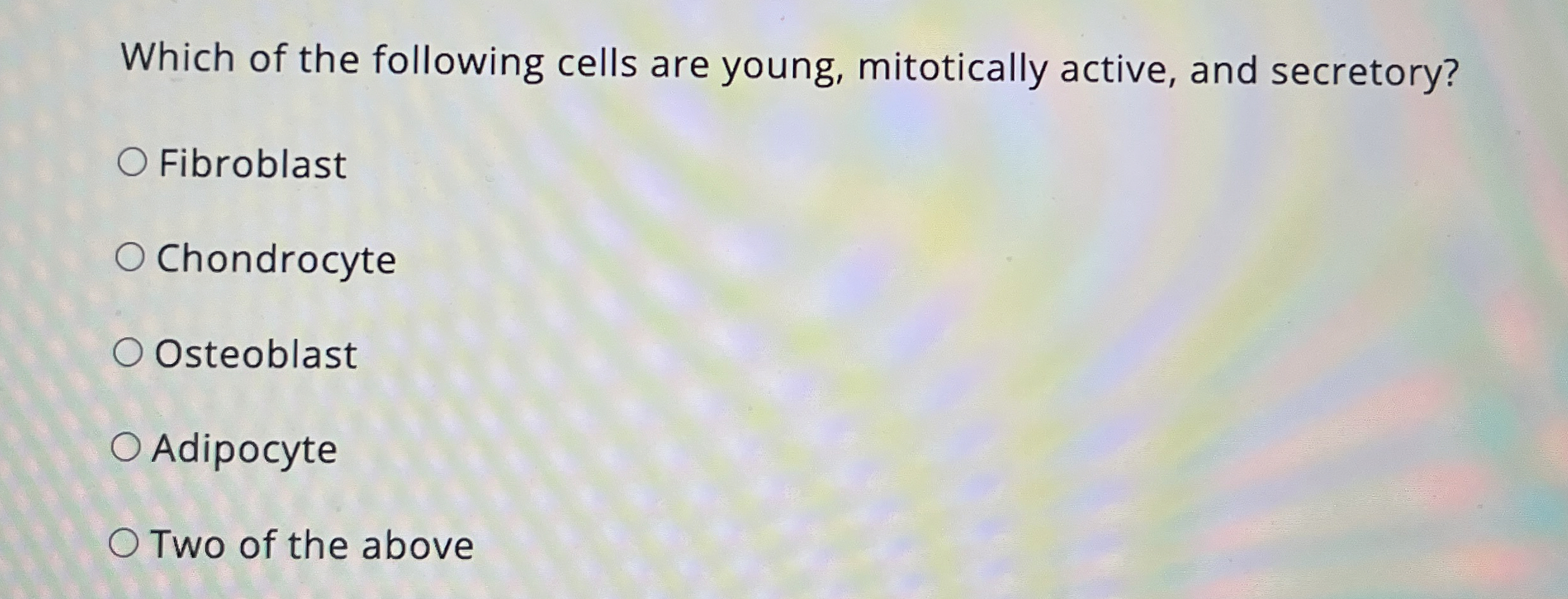 Solved Which of the following cells are young, mitotically | Chegg.com