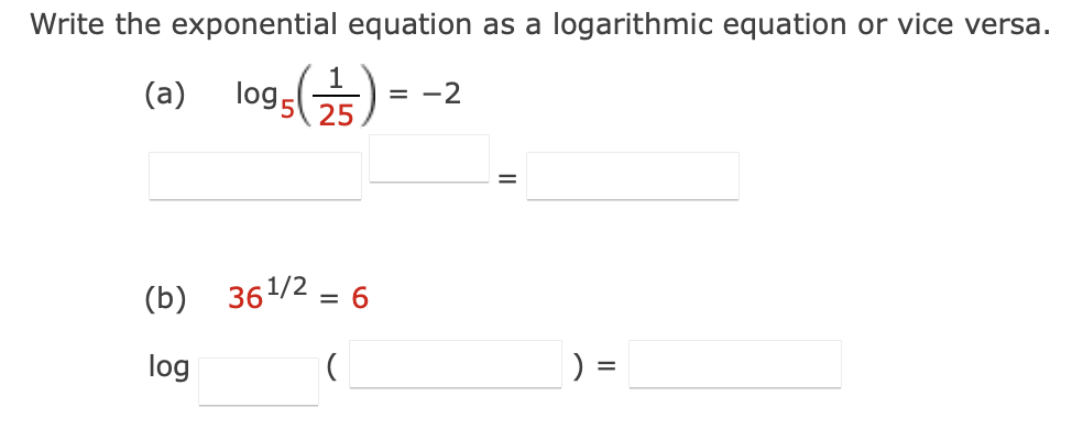 Solved Write the exponential equation as a logarithmic | Chegg.com