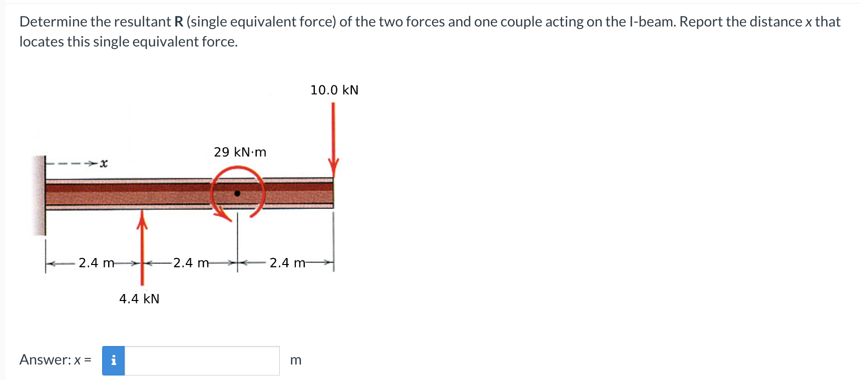 Solved Determine the resultant R (single equivalent force) | Chegg.com