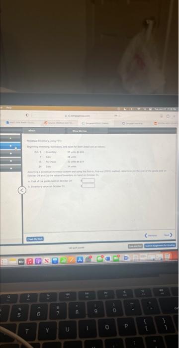 Solved Perpetual Inventory Using FIFO Beginning inventory, | Chegg.com