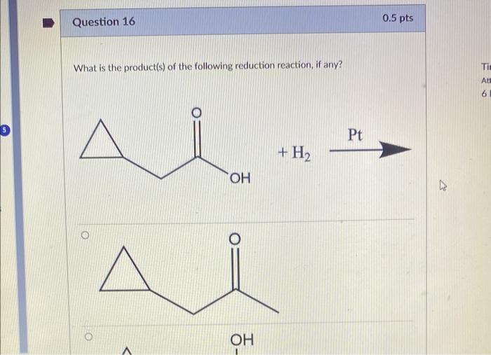 Solved What is the product(s) of the following reduction | Chegg.com
