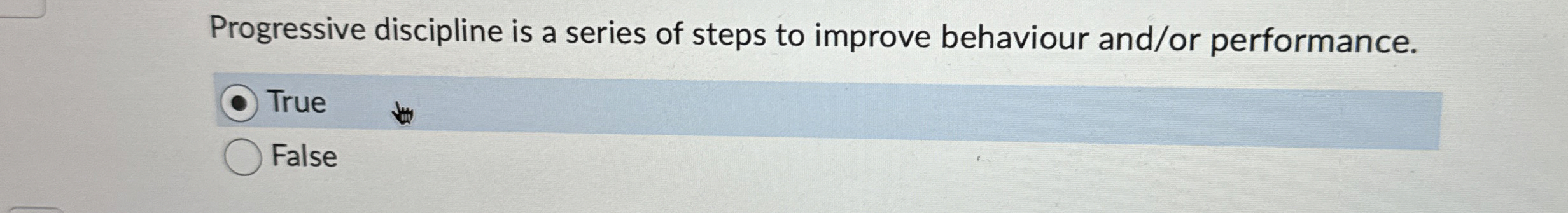 Solved Progressive discipline is a series of steps to | Chegg.com