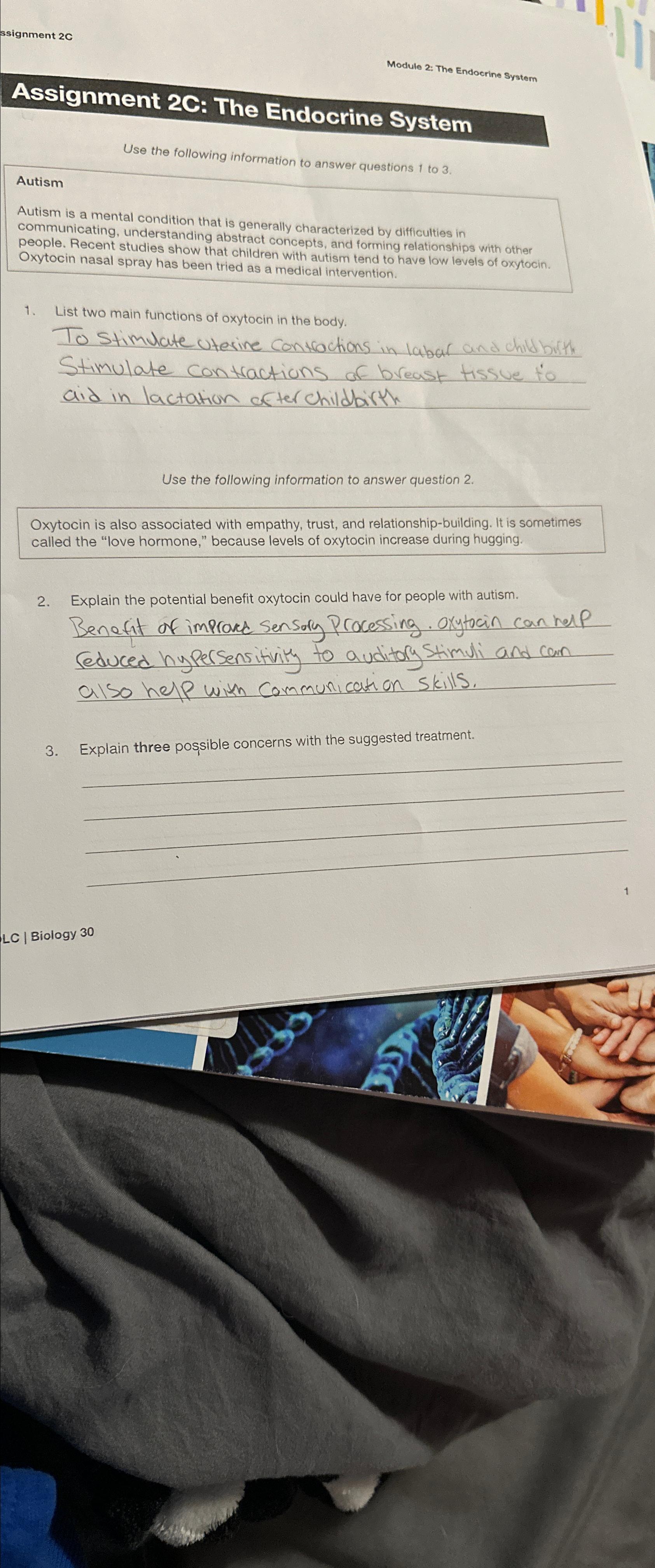 Solved ssignment 2CModule 2: The Endocrine SystemAssignment | Chegg.com