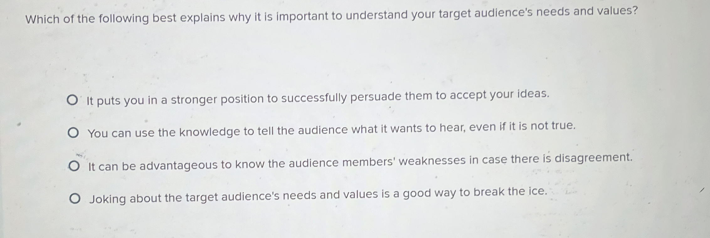 Solved Which of the following best explains why it is | Chegg.com