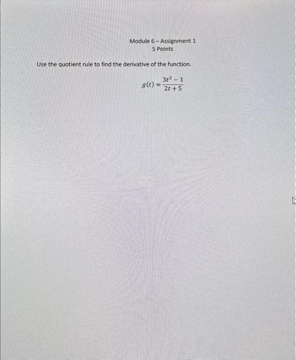 Solved Module 6 Assignment 1 5 Points Use The Quotient