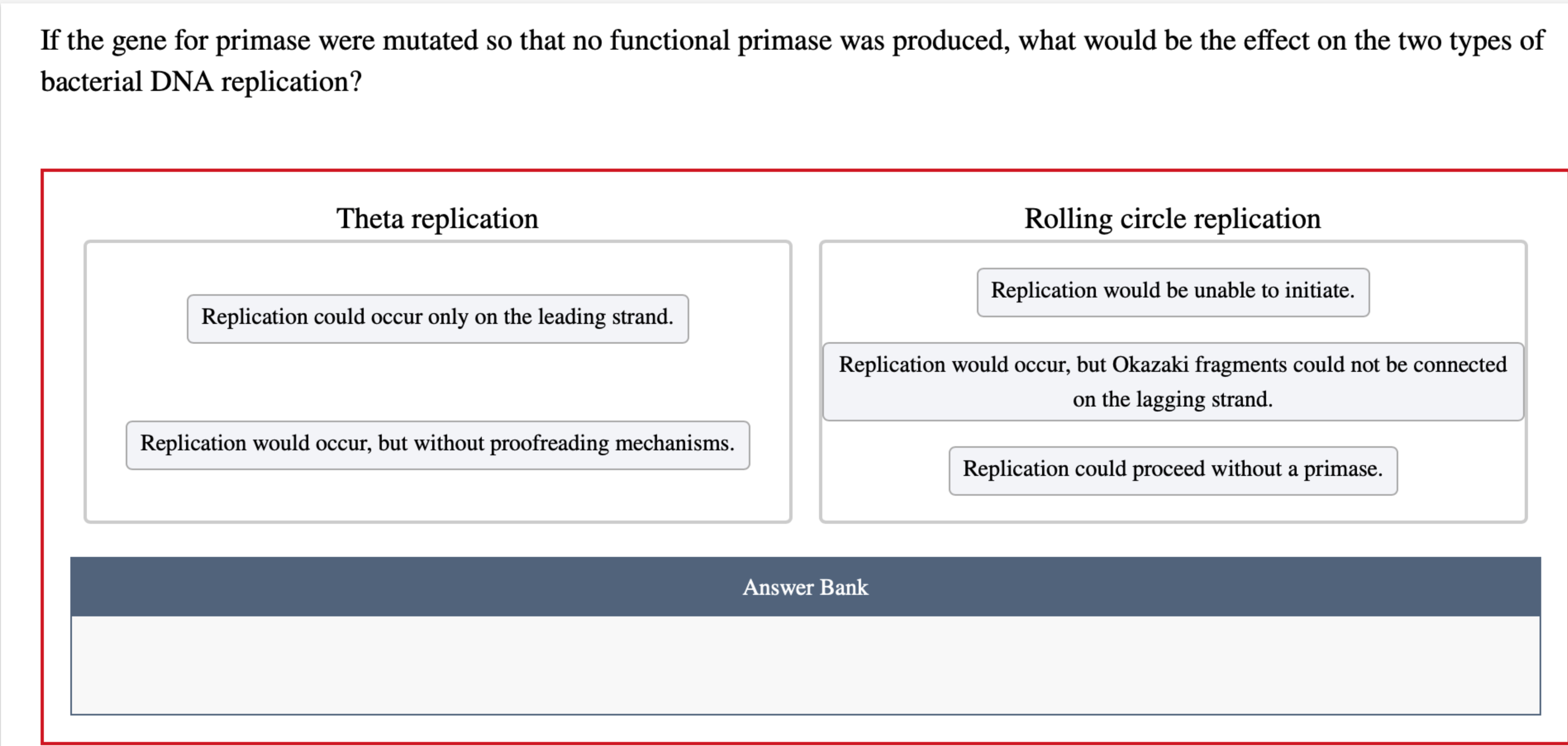 Solved If the gene for primase were mutated so that no | Chegg.com
