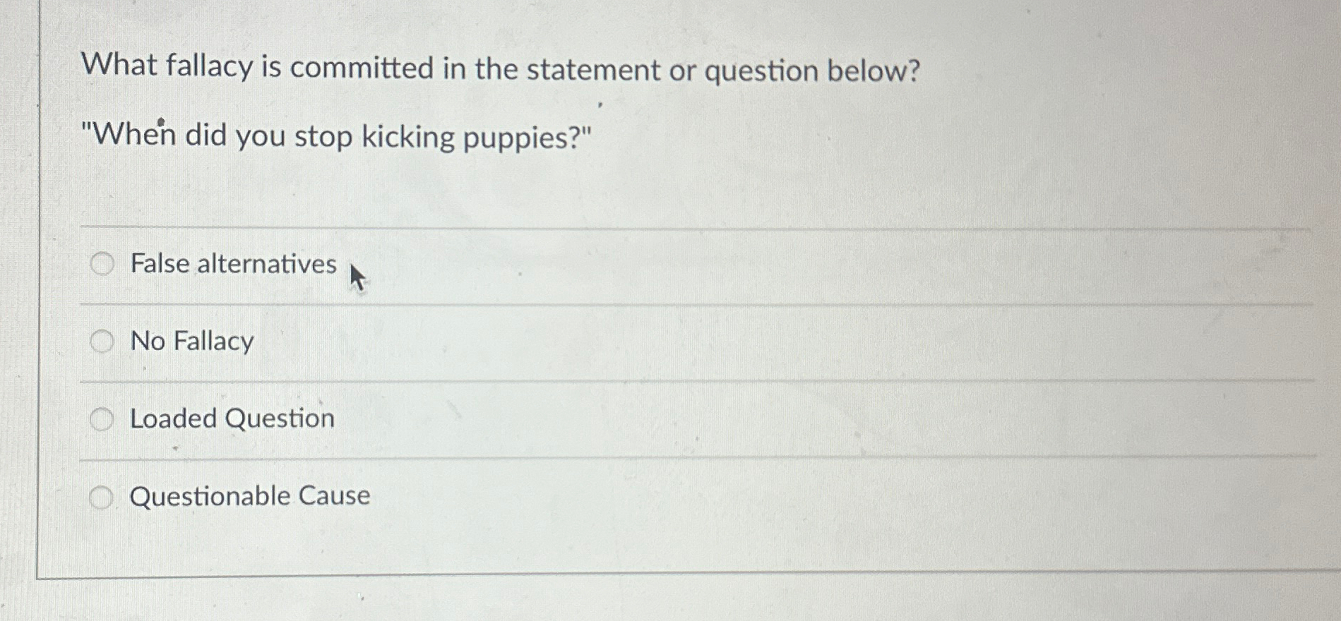 Solved What fallacy is committed in the statement or | Chegg.com
