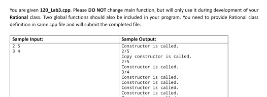 Solved You are given 120_Lab3.cpp. Please DO NOT change main | Chegg.com