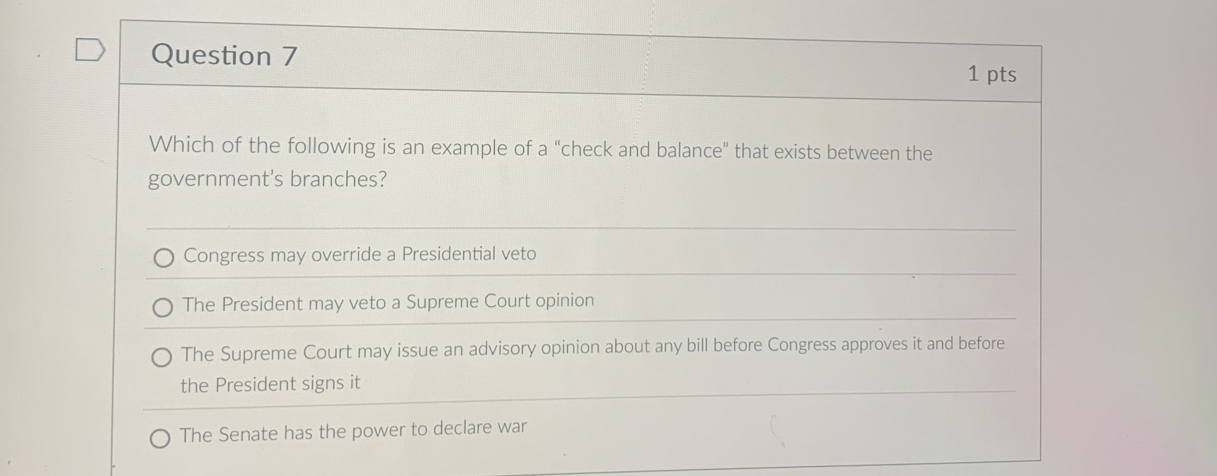 Solved Question 71 ﻿ptsWhich of the following is an example | Chegg.com