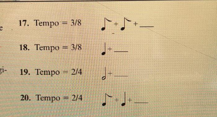 Find the missing note(s) in each of the following so | Chegg.com