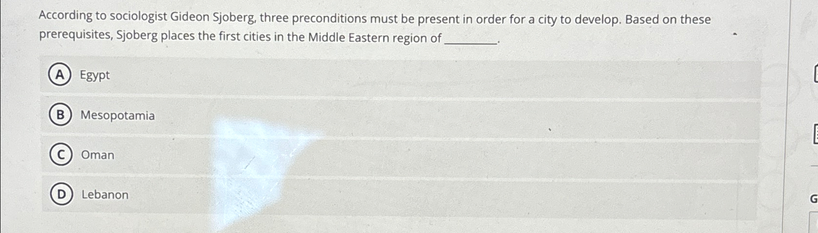 Solved According to sociologist Gideon Sjoberg, three | Chegg.com