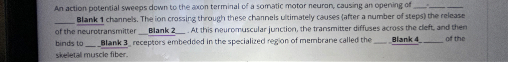Solved An action potential sweeps down to the axon terminal | Chegg.com