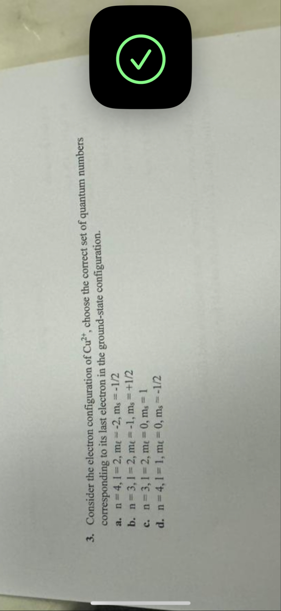 Solved Consider the electron configuration of Cu2 , ﻿choose | Chegg.com