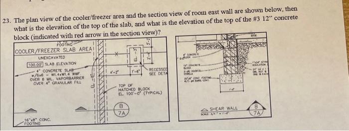 Solved 3. The plan view of the cooler/freezer area and the | Chegg.com