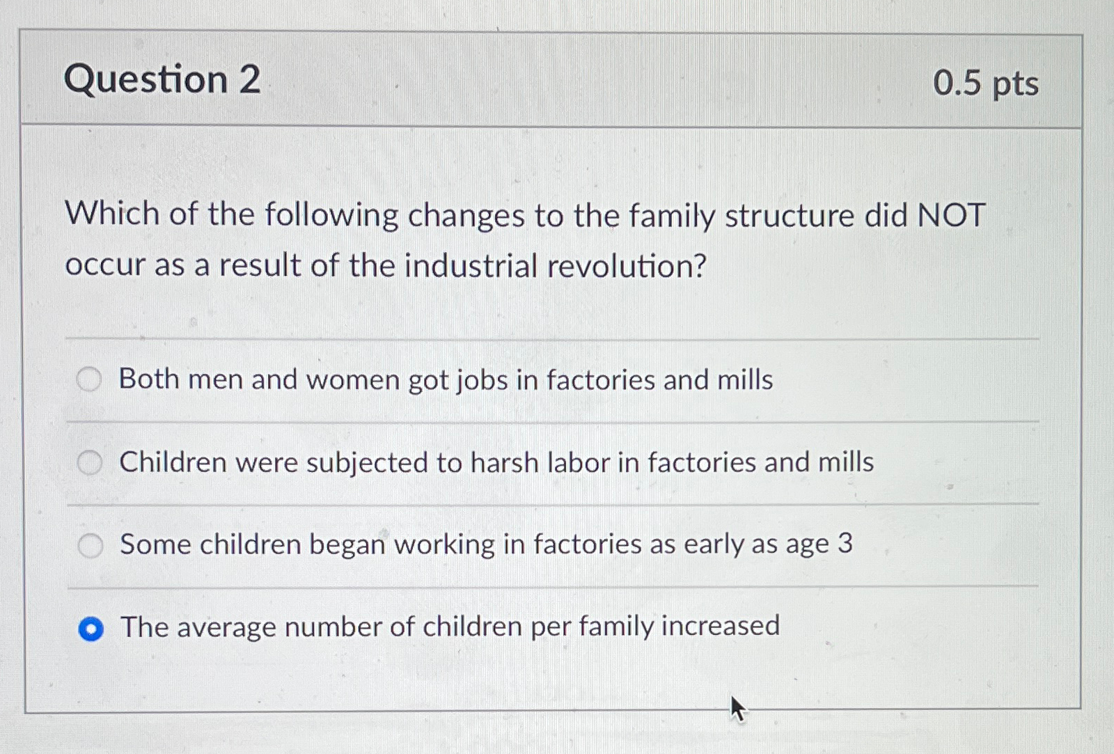 Solved Question 20.5ptsWhich of the following changes to the | Chegg.com