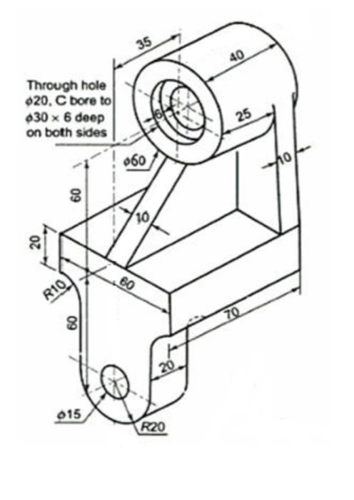 Solved For the following object, just draw only the | Chegg.com