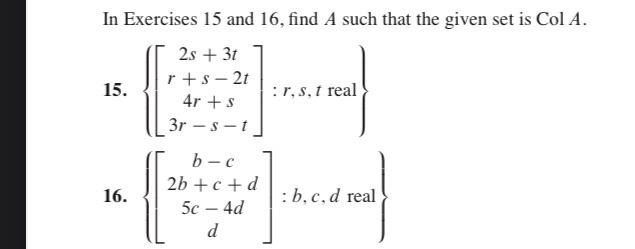 Solved In Exercises 15 and 16 , find A such that the given | Chegg.com