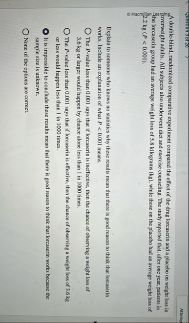 Solved Question 3 ﻿or 20A double-blind, randomized | Chegg.com