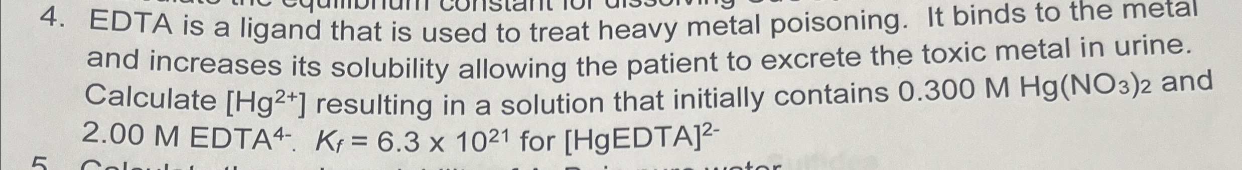 EDTA is a ligand that is used to treat heavy metal | Chegg.com