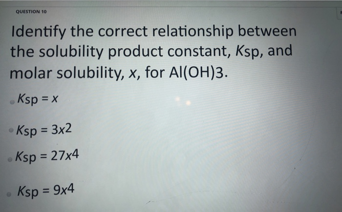 Solved QUESTION 10 Identify the correct relationship between | Chegg.com