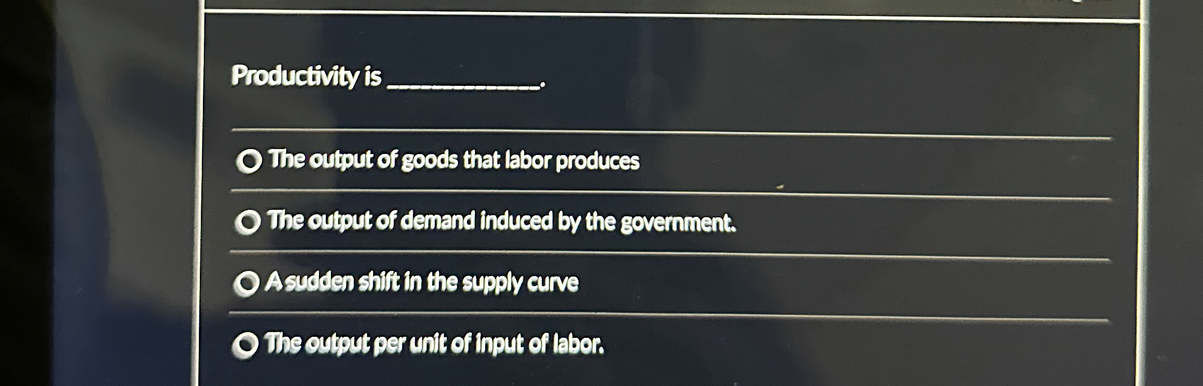 Productivity is q,The output of goods that labor | Chegg.com