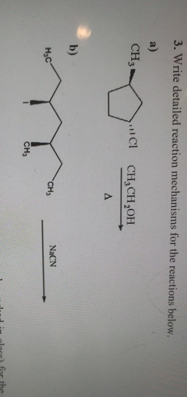 Solved 3. Write detailed reaction mechanisms for the | Chegg.com