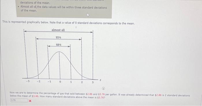 Solved deviations of the mean. - Almost all of the data | Chegg.com