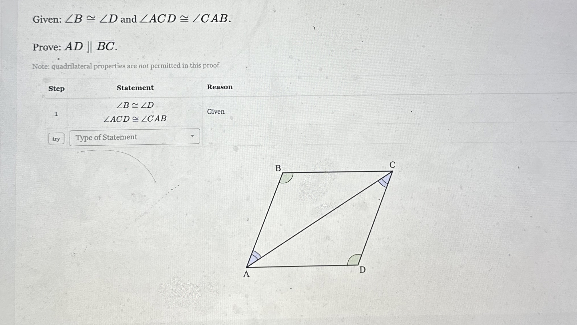 Solved Given: ??B~??D= ﻿and ??ACD~??C=AB.Prove: |)/(b|.Note: | Chegg.com