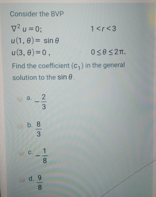 Solved Consider the BVP v2 u = 0; 1 | Chegg.com