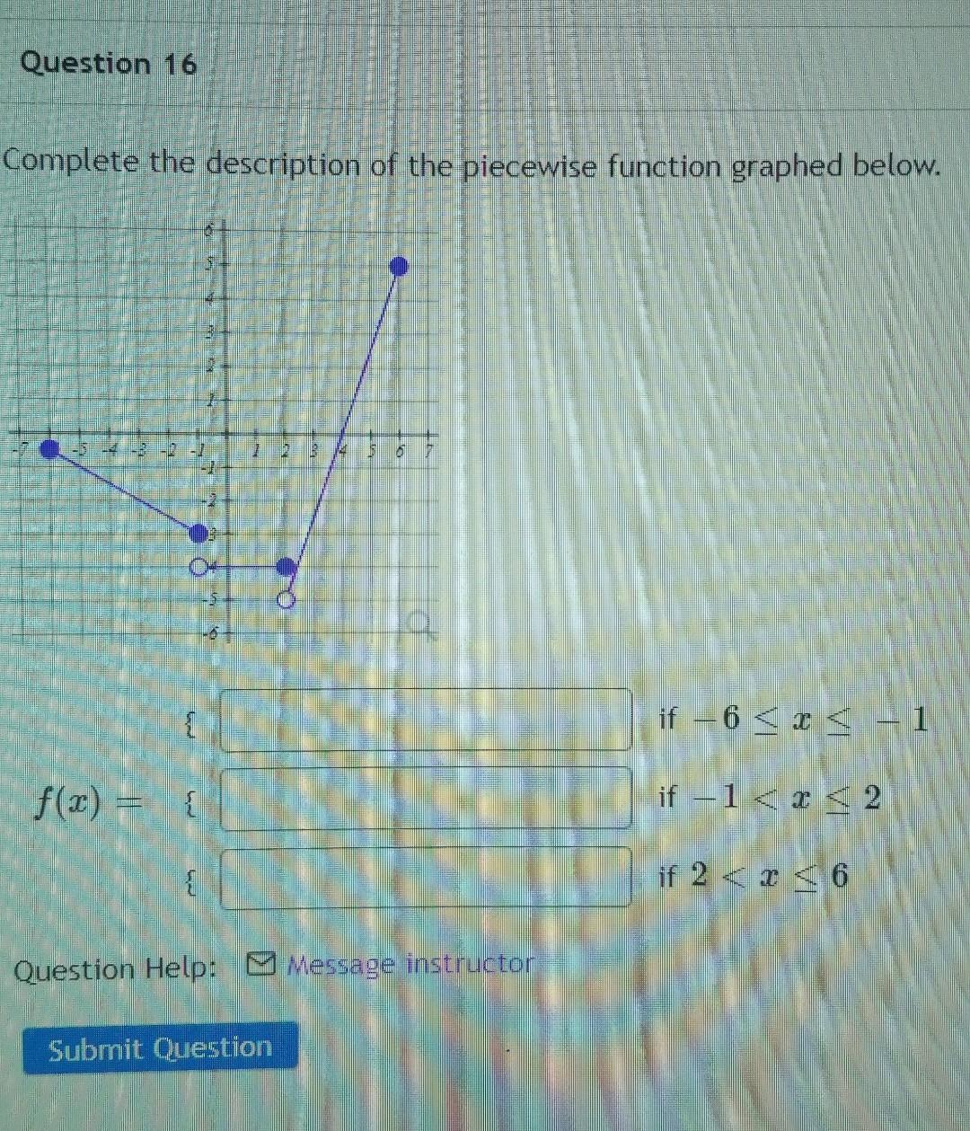 Solved Complete the equation for the piecewise function | Chegg.com