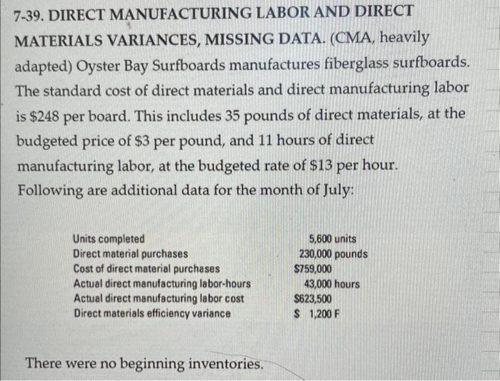 Solved the direct labor rate variance equals: $ ______ and | Chegg.com