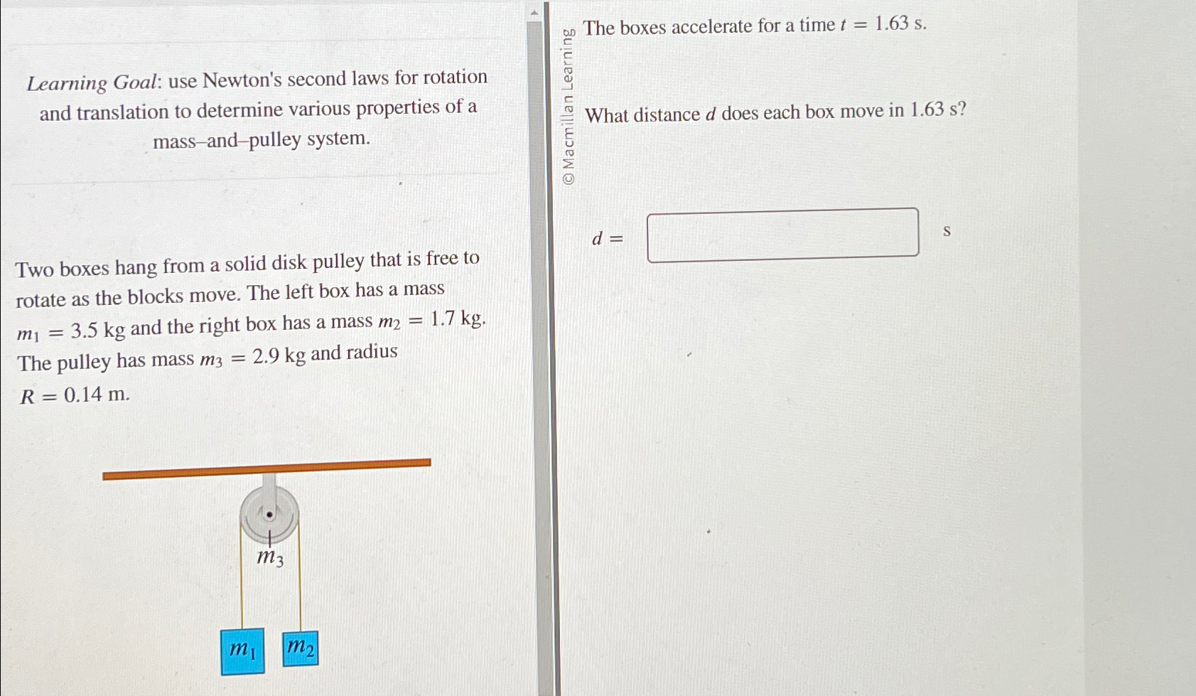 Solved Learning Goal: use Newton's second laws for rotation | Chegg.com