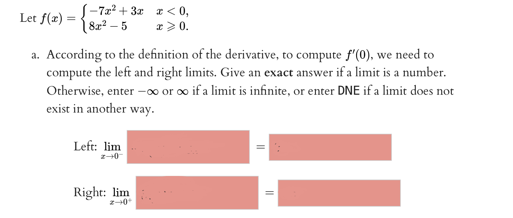 Solved Let F X { 7x2 3x X