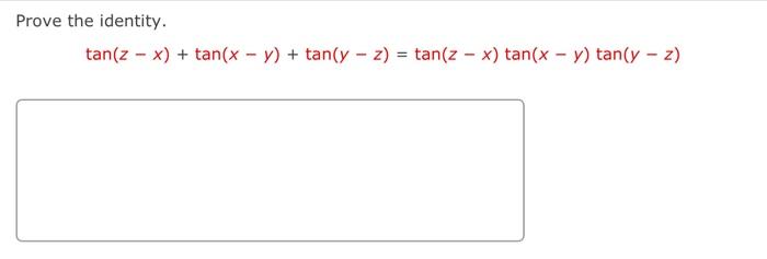 Solved Prove the identity. | Chegg.com