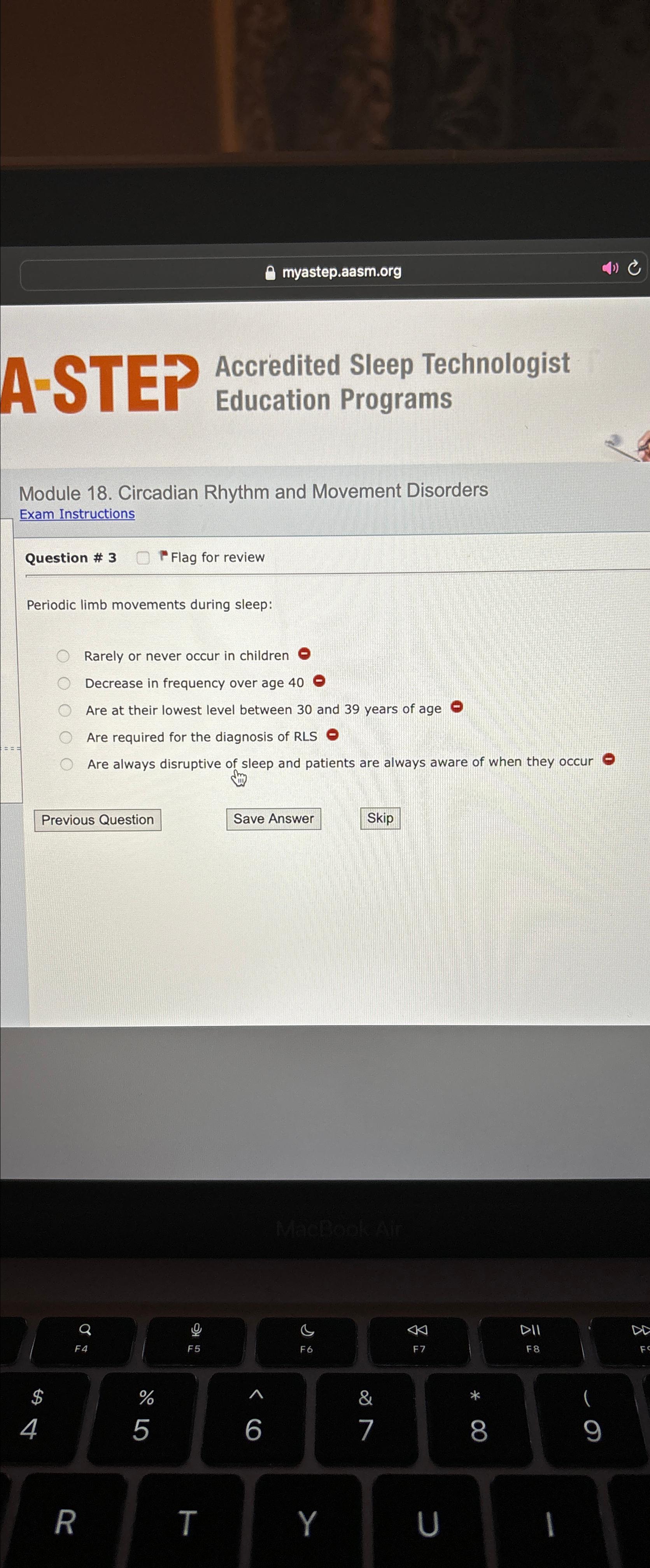 Solved myastep.aasm.orgA=81 달Accredited Sleep Technologist | Chegg.com