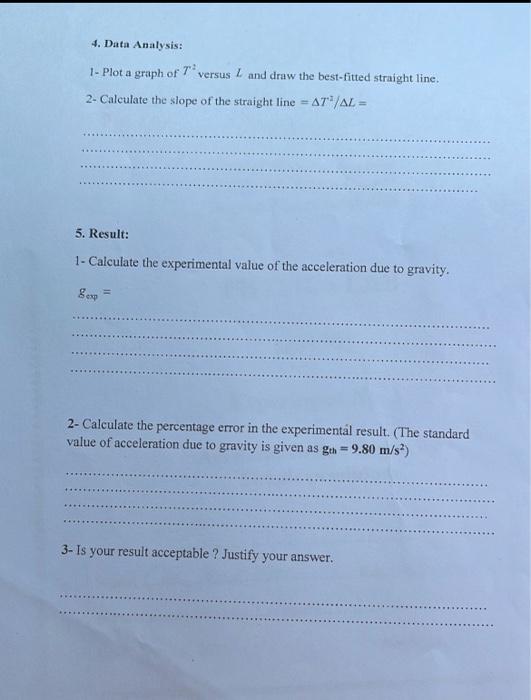 Solved Complete the following table.4. Data Analysis: 1- | Chegg.com